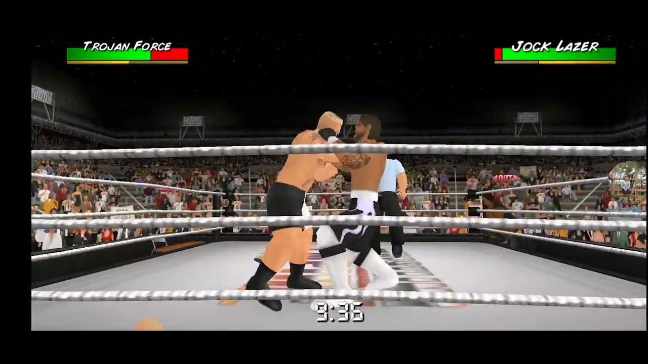 Trojan Force vs Jock Lazer (Wrestling Empire) - YouTube