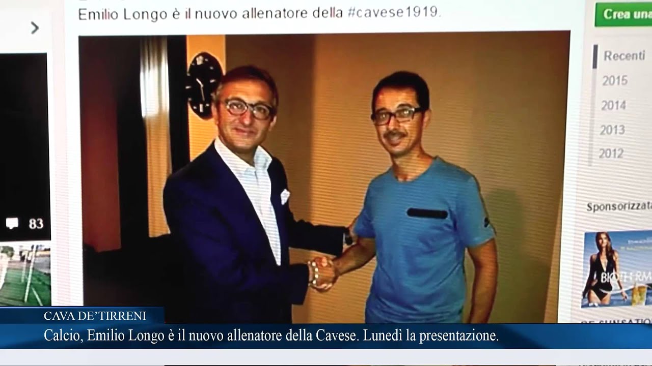 Cavese: ufficiale, Emilio Longo è il nuovo allenatore - YouTube