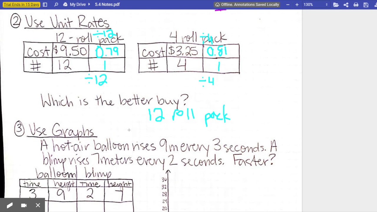 5.4 Notes Comparing ratios - YouTube