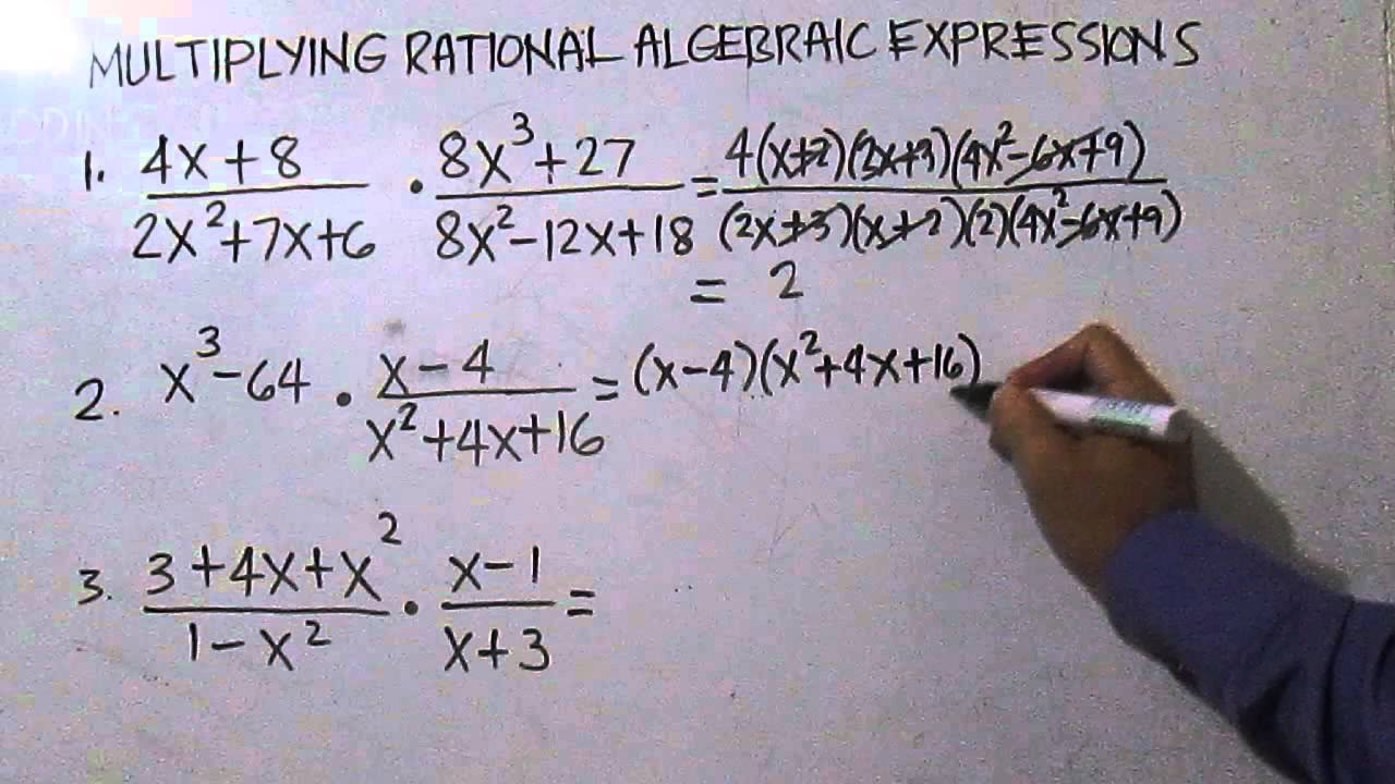 Multiplying Rational Algebraic Expressions 2 YouTube Multiplying Rational Algebraic Expressions 2 YouTube