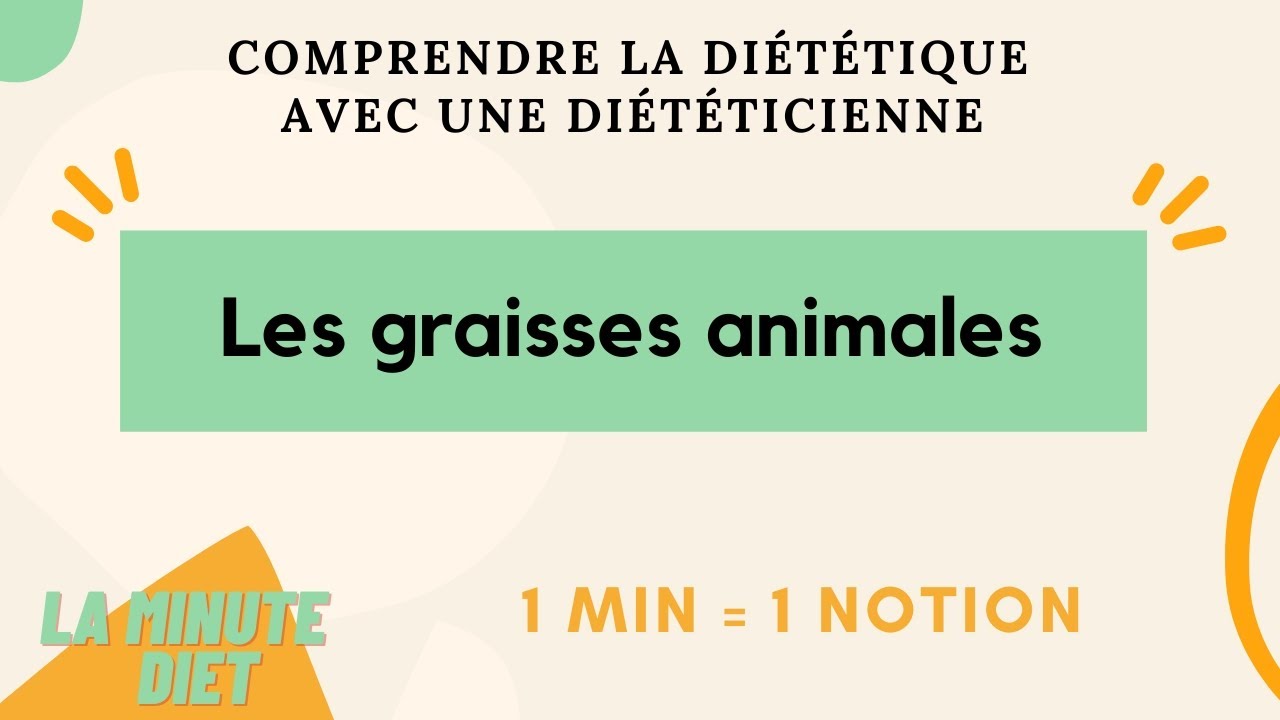 Les graisses animales - YouTube