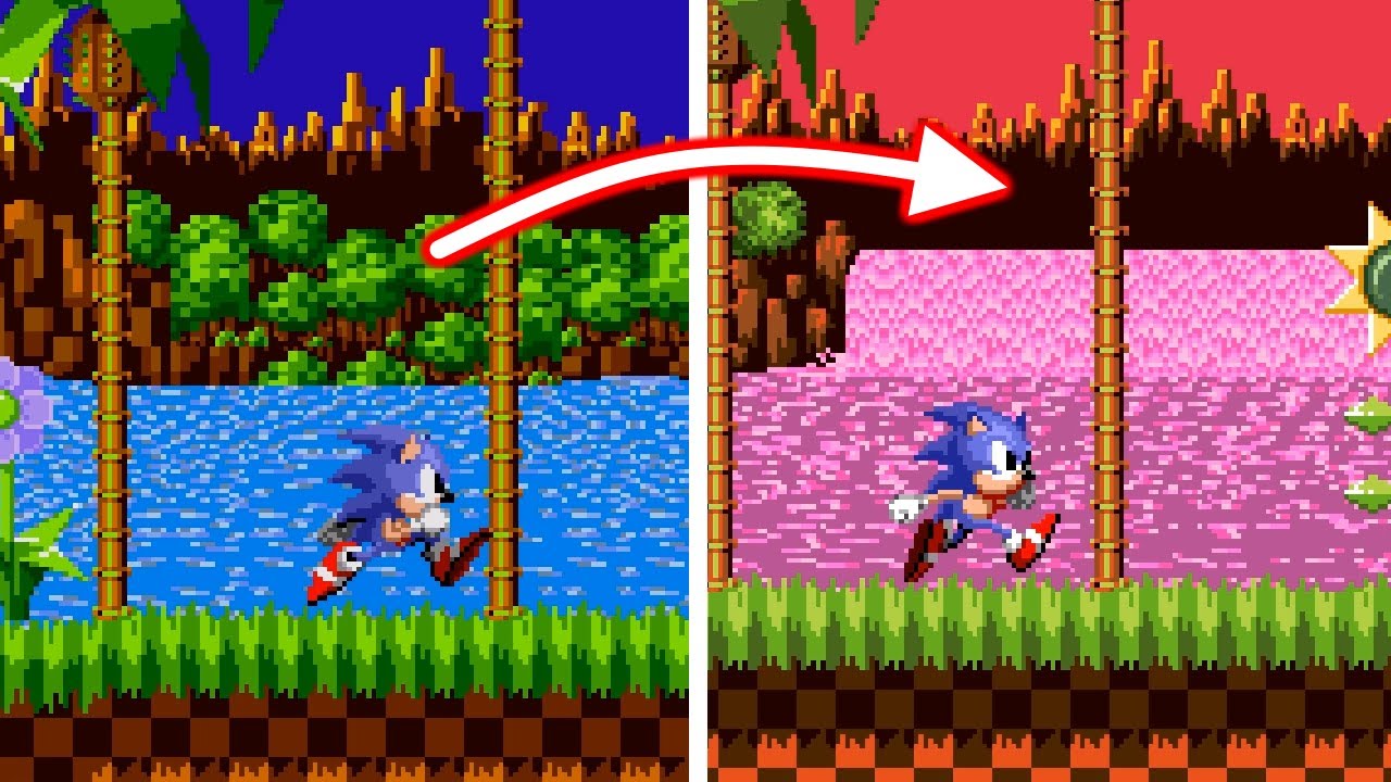 Sonic 1, but Unique Act Palettes! ~ Sonic Forever mods ~ Gameplay - YouTube