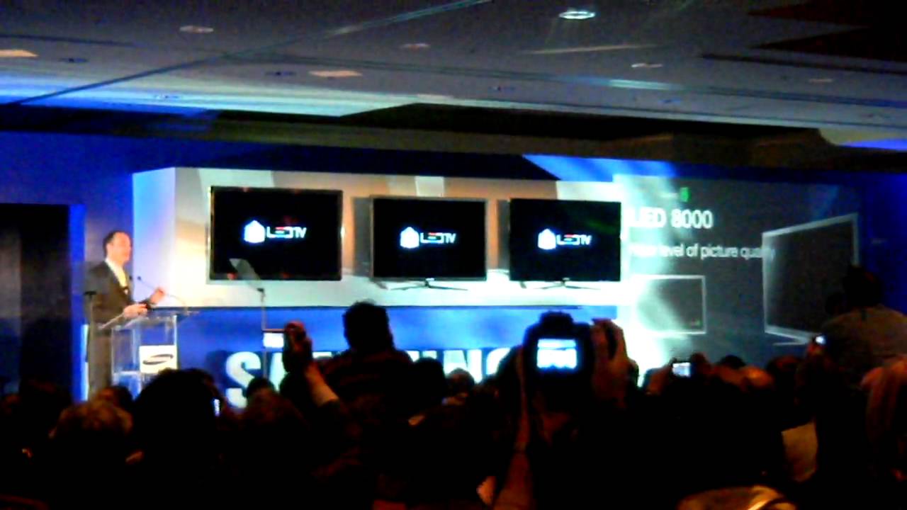 Samsung introduce LED-TV 9000, 8000, 7000 series at CES-2010 - YouTube