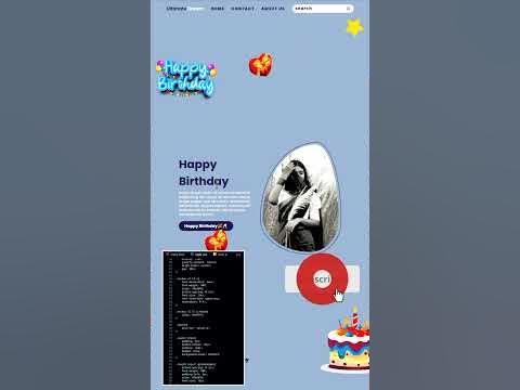 Happy Birthday Portfolio Website Design | HTML CSS JavaScript Project ...
