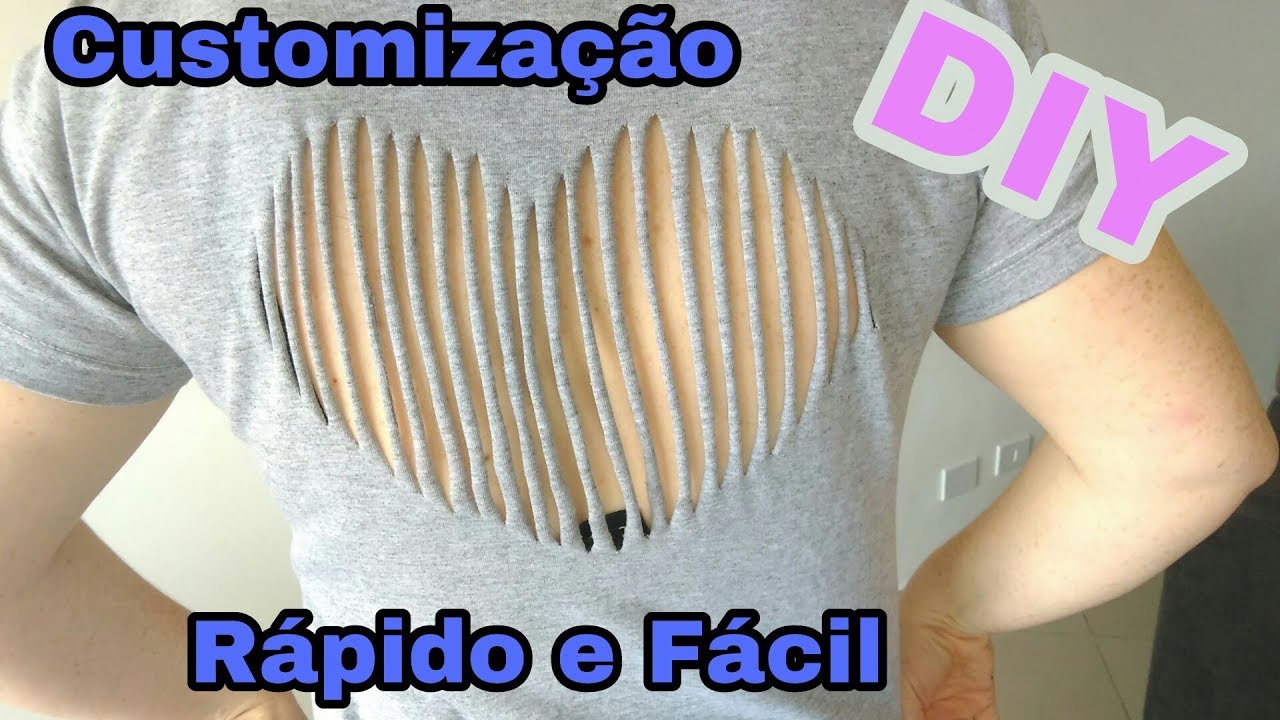 Como Customizar Camiseta rápido e fácil- DIY - YouTube