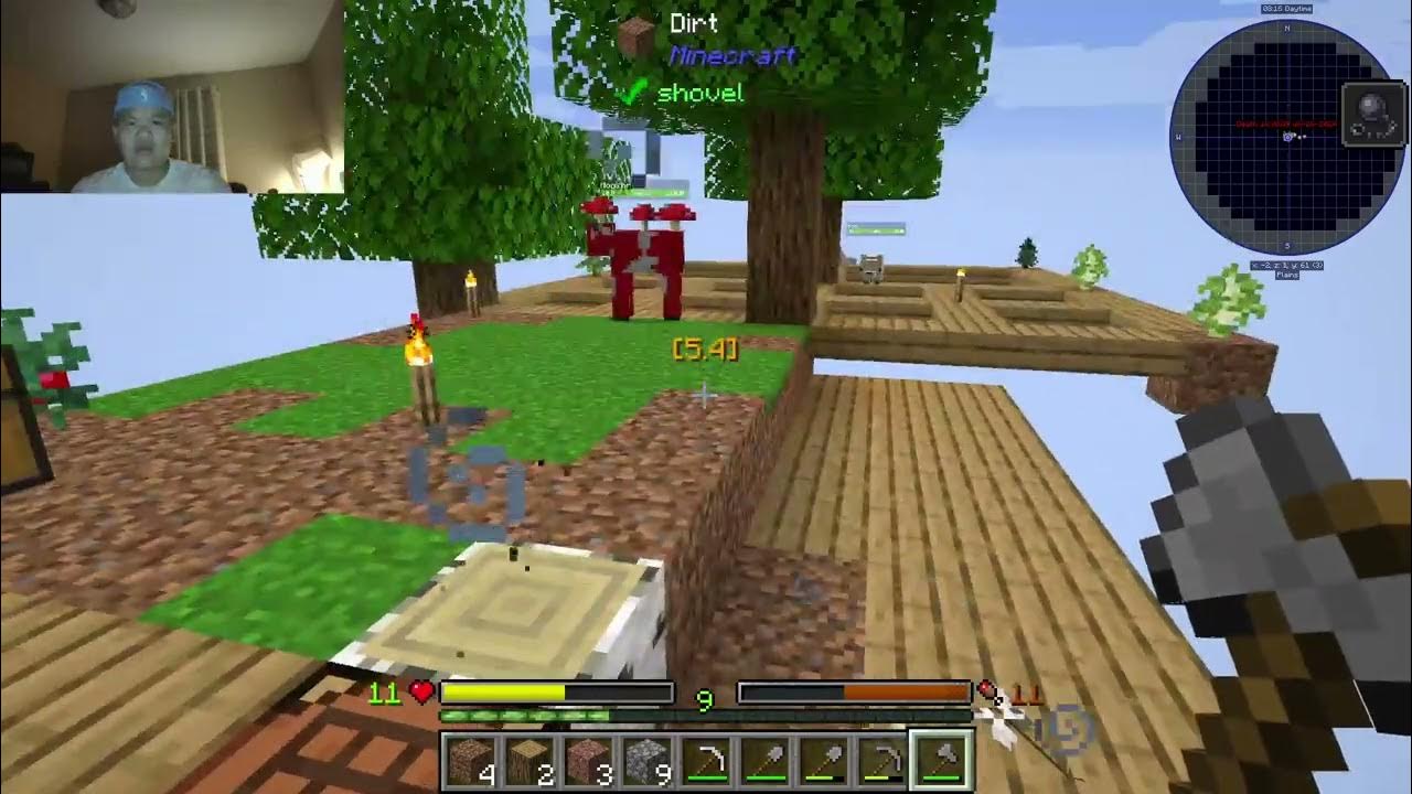 Expanding our island in my 1 block world!!! - YouTube