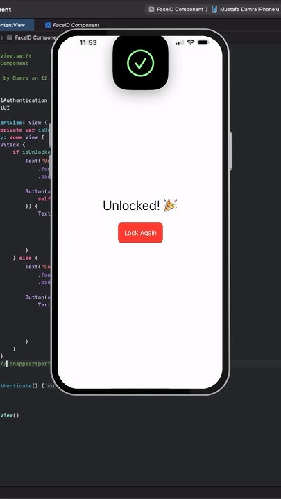 Faceid Integration And Usage Swiftui Tutorial Shorts Faceid Swiftuicodes Framework