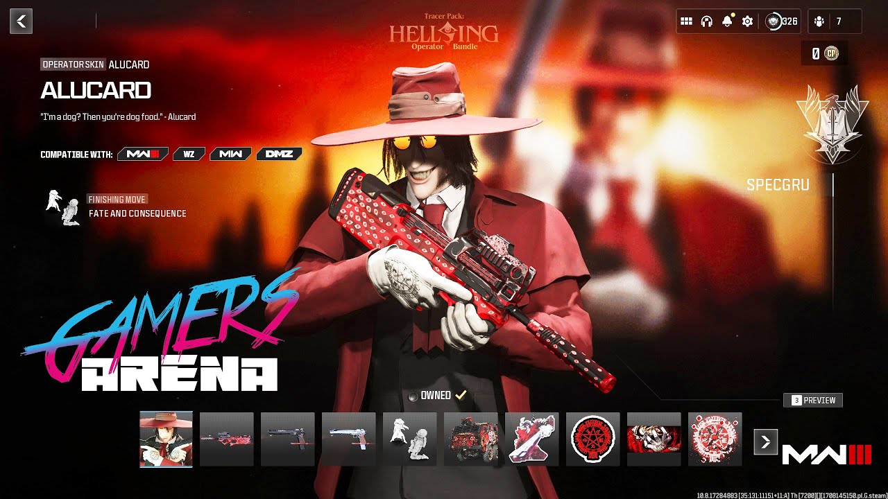 COD MW2 | MW3 Tracer Pack HELLSING Alucard Operator Bundle Hard ...