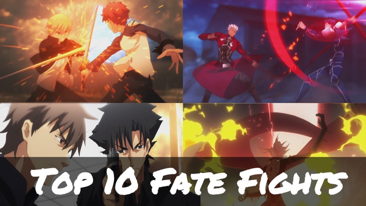 [AMV] Top 10 Fate Fights Black And Blue ᴴᴰ - YouTube
