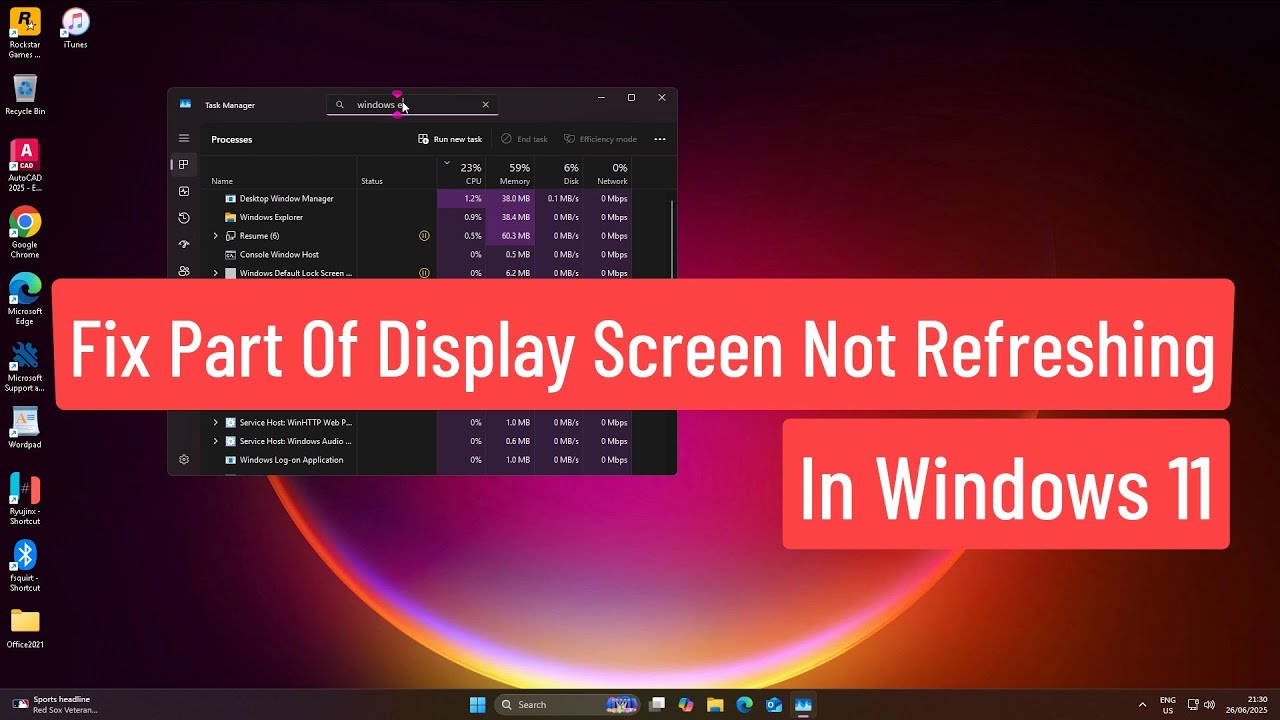 Fix Part of Display Screen Not Refreshing In Windows 11 - YouTube