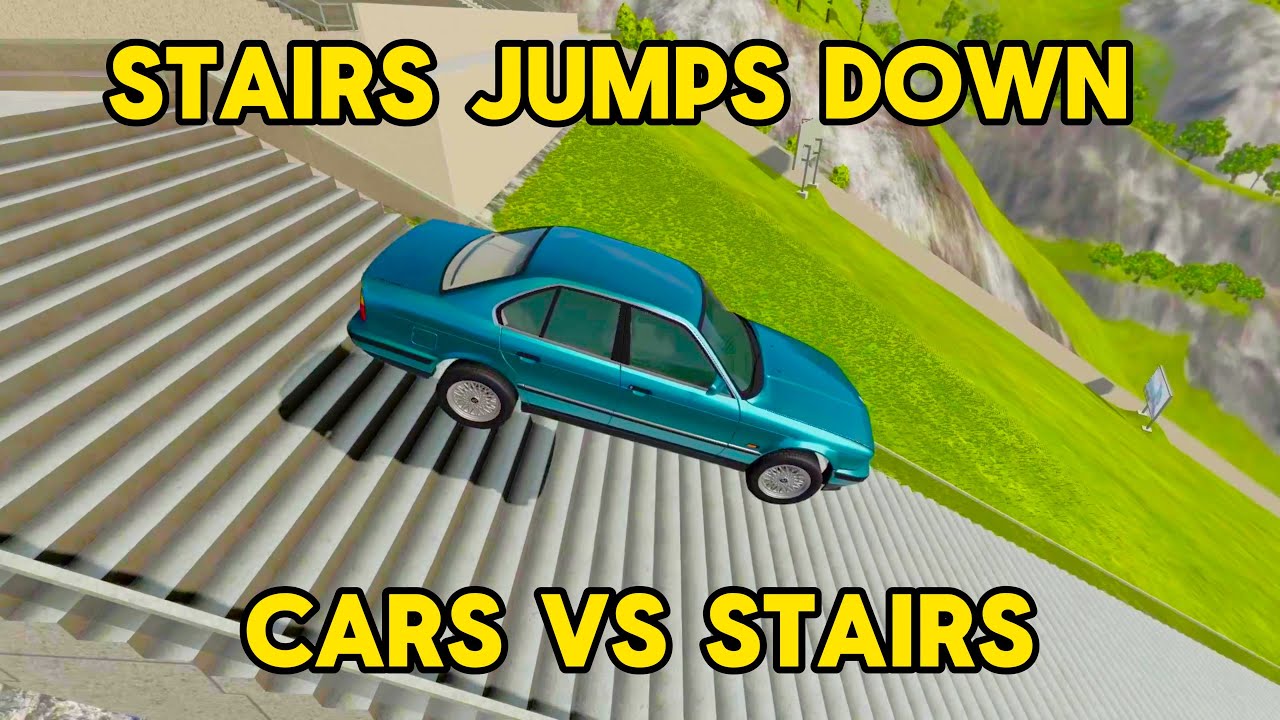 Stairs Jumps Down - BeamNG.drive - YouTube