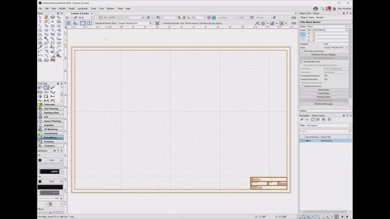 2.2e Title blocks - Vectorworks 2023 - YouTube