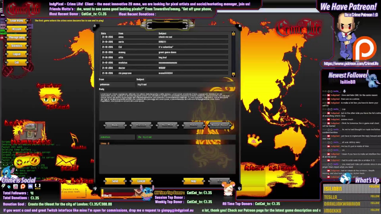 Crime Life 2d Mmo Dev Log 40 Gamedev Programming Coding Mmorpg Part 6 Youtube