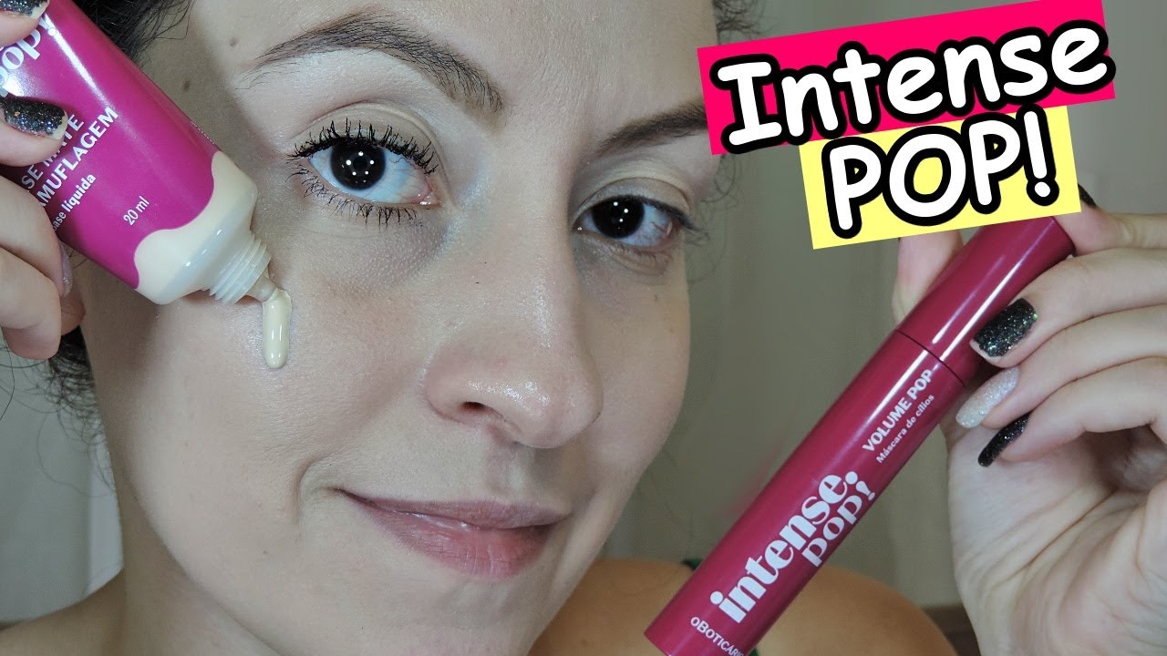 INTENSE POP O BOTICÁRIO (Base Camuflagem e Máscara Volume) | LAIANE ...