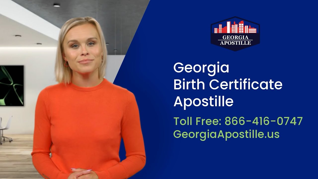 Georgia birth certificate apostille - YouTube