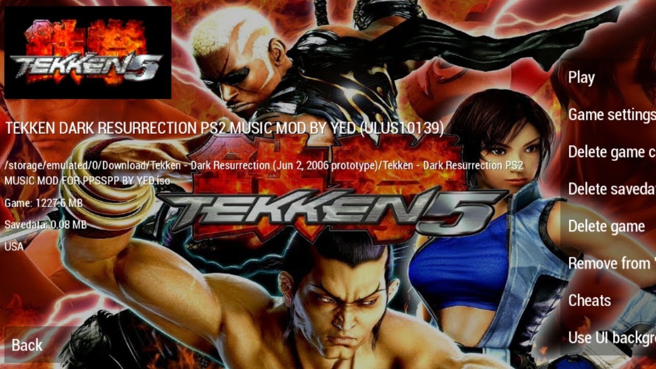 RELEASED | TEKKEN 5 PS2 MUSIC MOD FOR TEKKEN DARK RESURRECTION PPSSPP ...