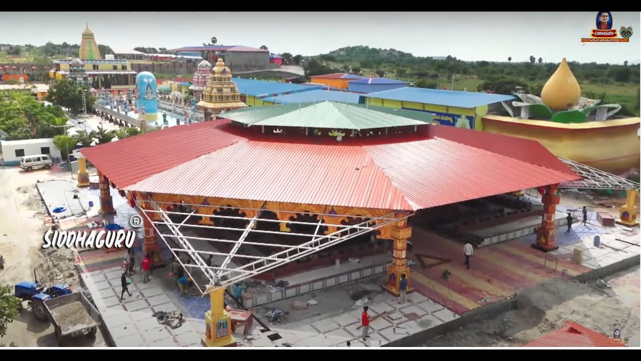 1008 పంచలోహ శ్రీచక్రాల ప్రతిష్ఠకై నిర్మాణాలు| Sri Chakra temple ...