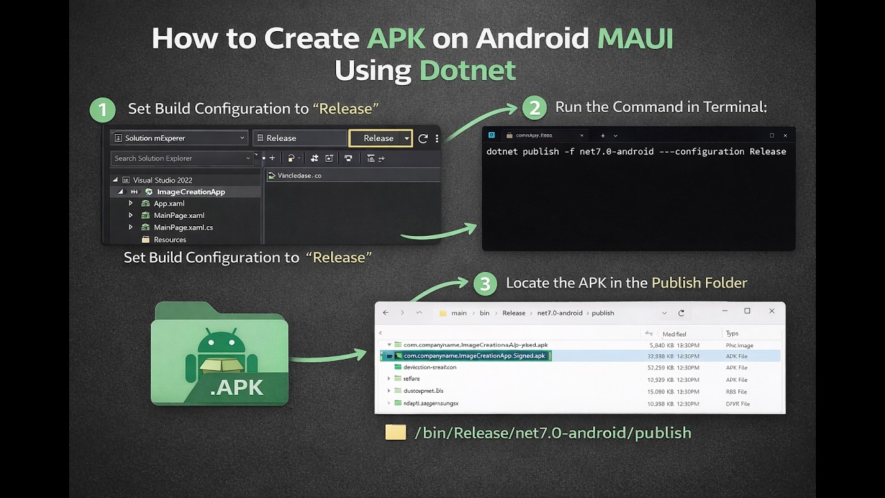 How to create APK on Android MAUI using Dotnet Step by Step Process ...