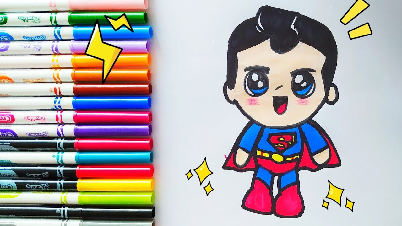 Cómo dibujar a Superman kawaii - How to draw Batman - YouTube