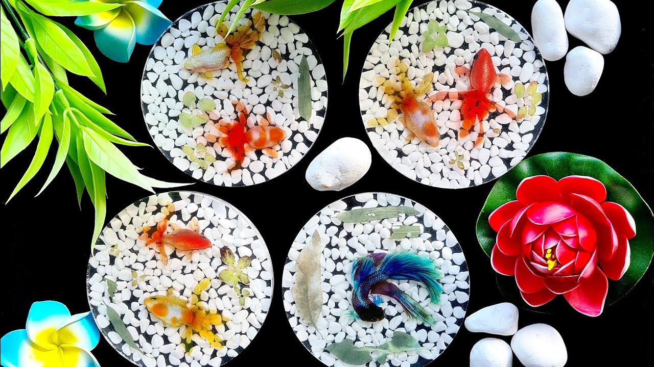 #974 Incredible 3D Fish Resin Aquarium Coasters - YouTube