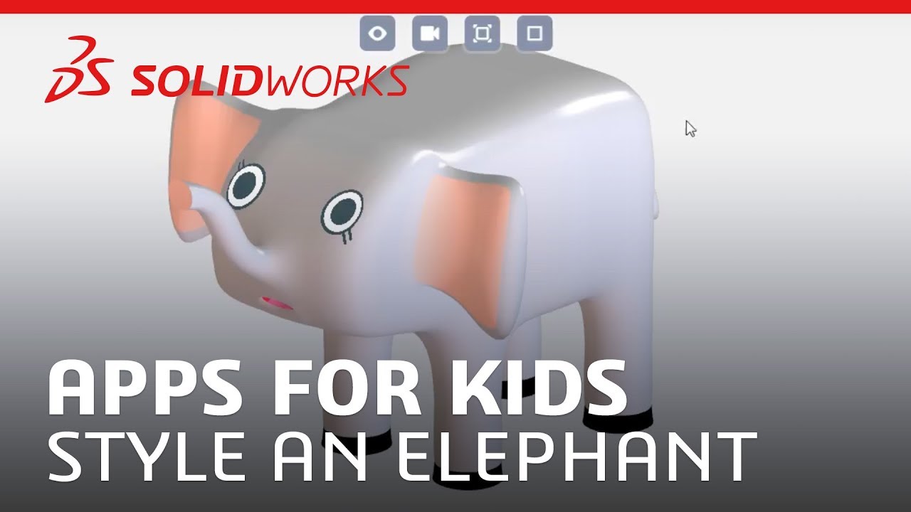 Apps for Kids - Style an Elephant - SOLIDWORKS - YouTube