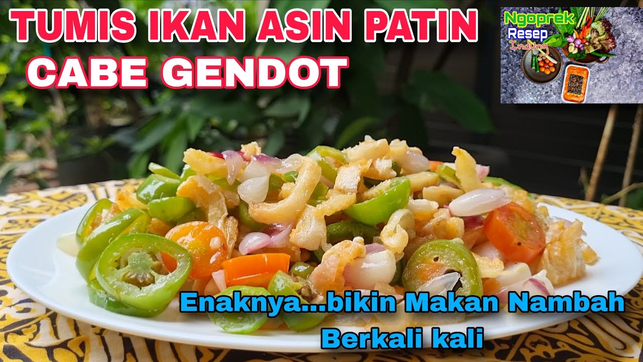 TUMIS IKAN ASIN PATIN CABE GENDOT || SIAP SIAP NAMBAH NASI - YouTube