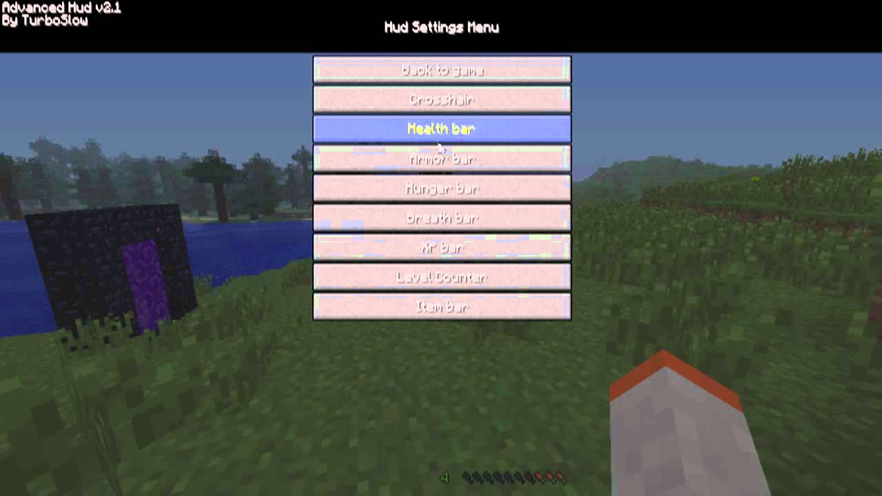 Minecraft - Mod para modificar el HUD - YouTube