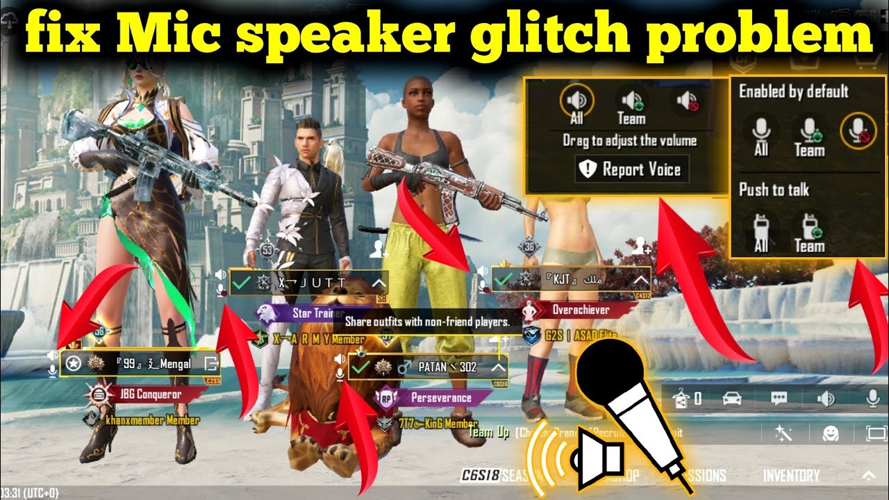 how to fix mic and speaker glitch in pubg/bgmi | mic glitch in bgmi ...