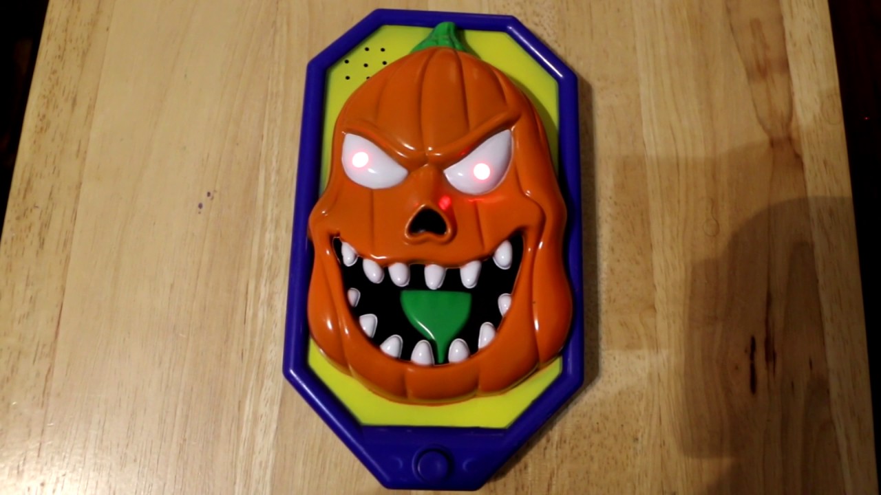 Animated Pumpkin Doorbell Greeter Halloween Decoration - YouTube