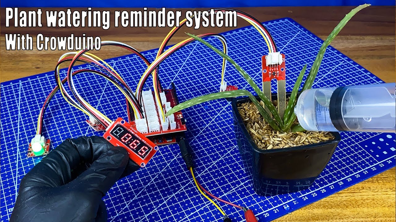 How to make a Plant watering reminder system with Crowduino starter kit ...