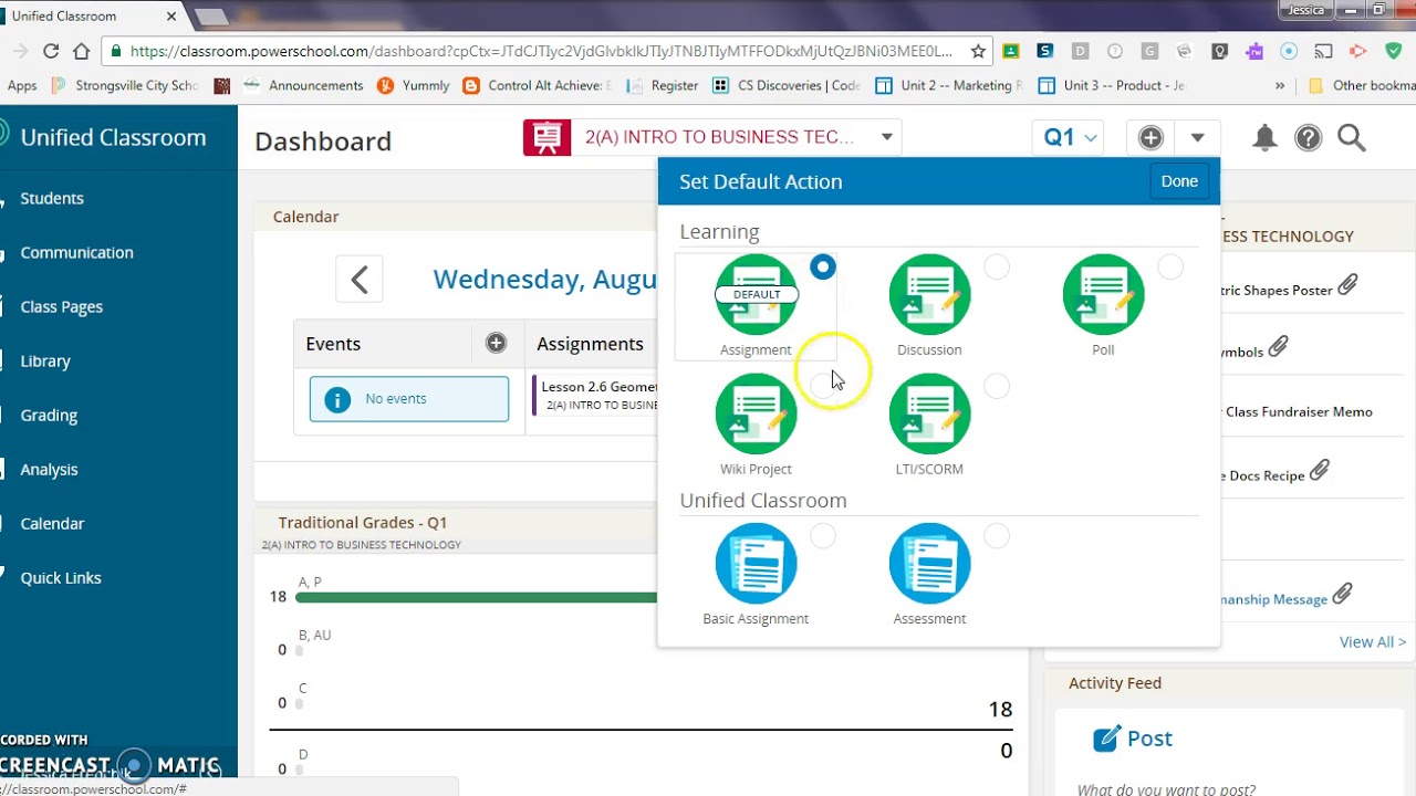Default Assignment Setting: Unified Classroom - YouTube