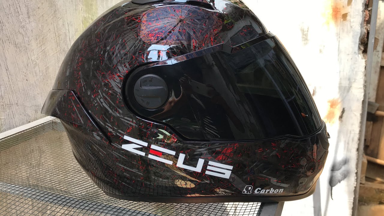Zeus 811 Skinning Karbon Forged Merah - YouTube