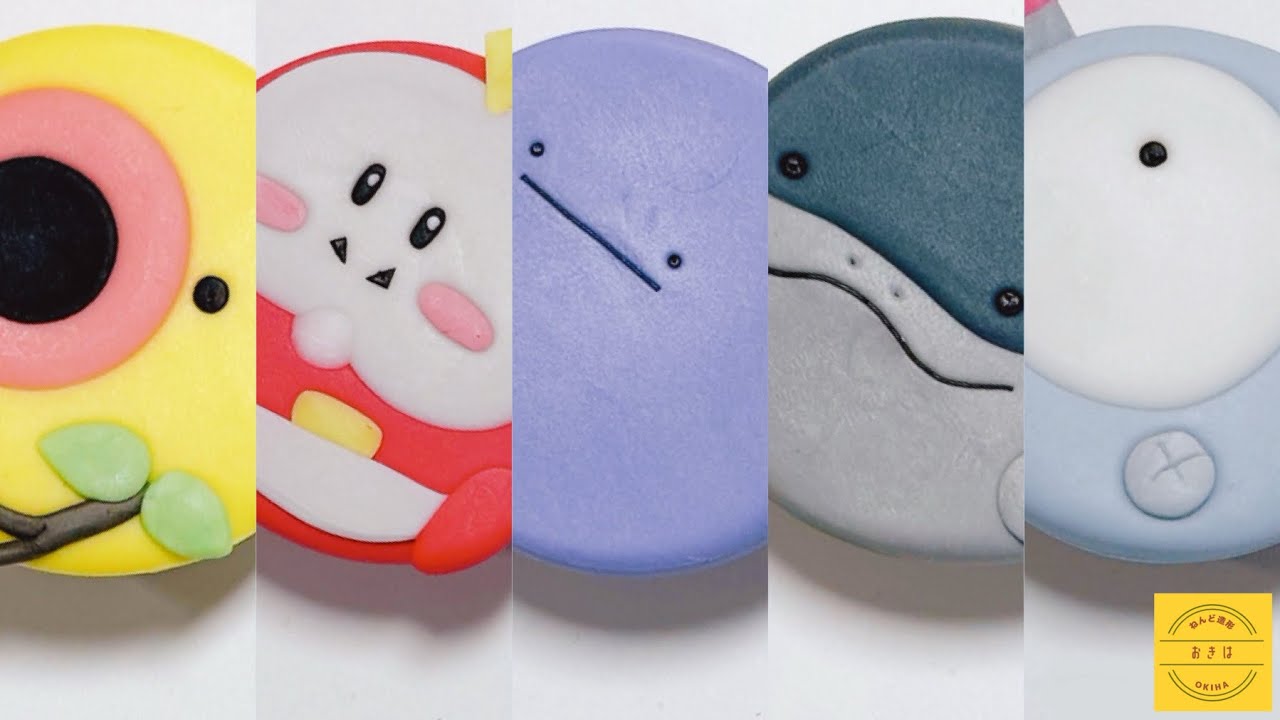 【粘土】ぺったんこポケモンつくってみた flattened pokémon polymer clay art - YouTube