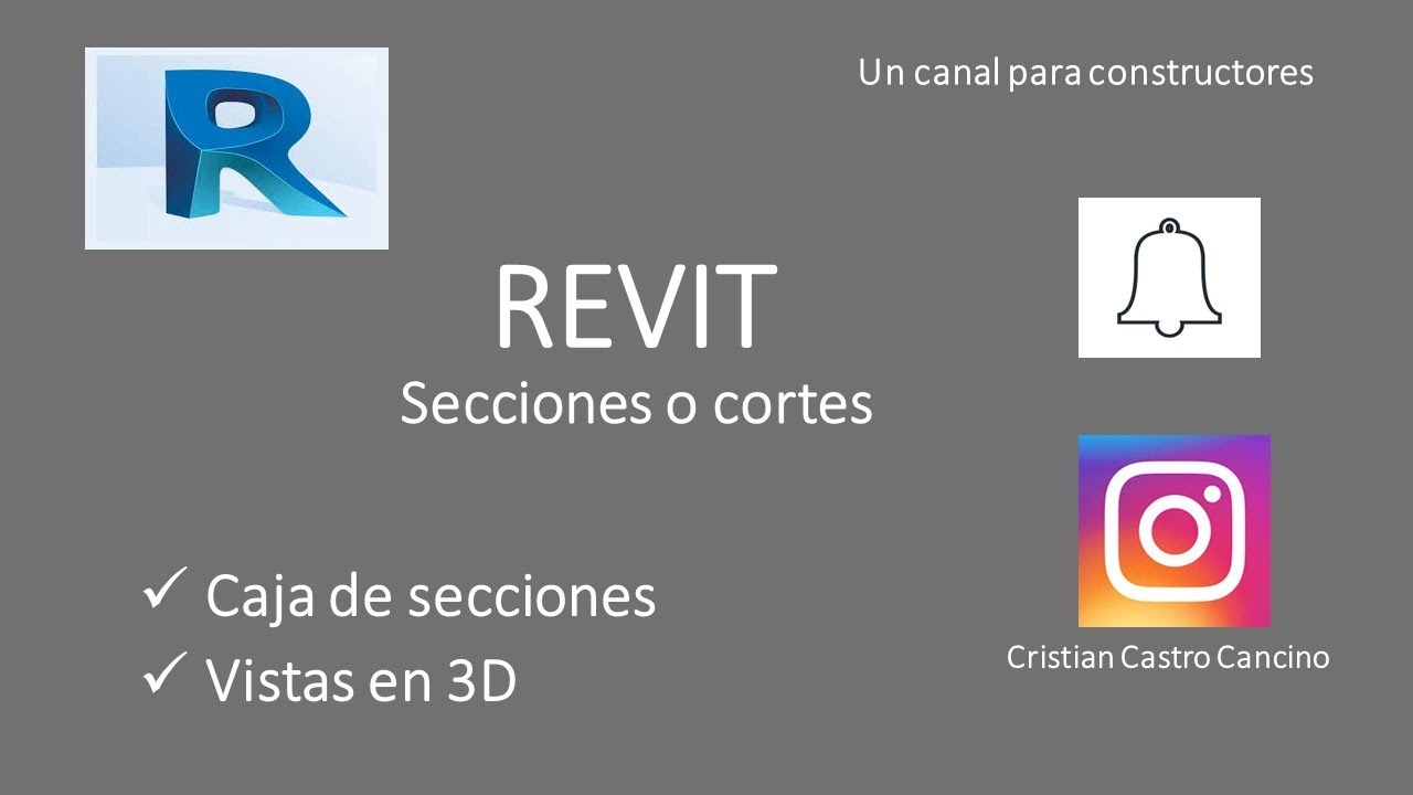 Secciones o cortes y vistas en 3D ,caja de secciones en REVIT /7 - YouTube
