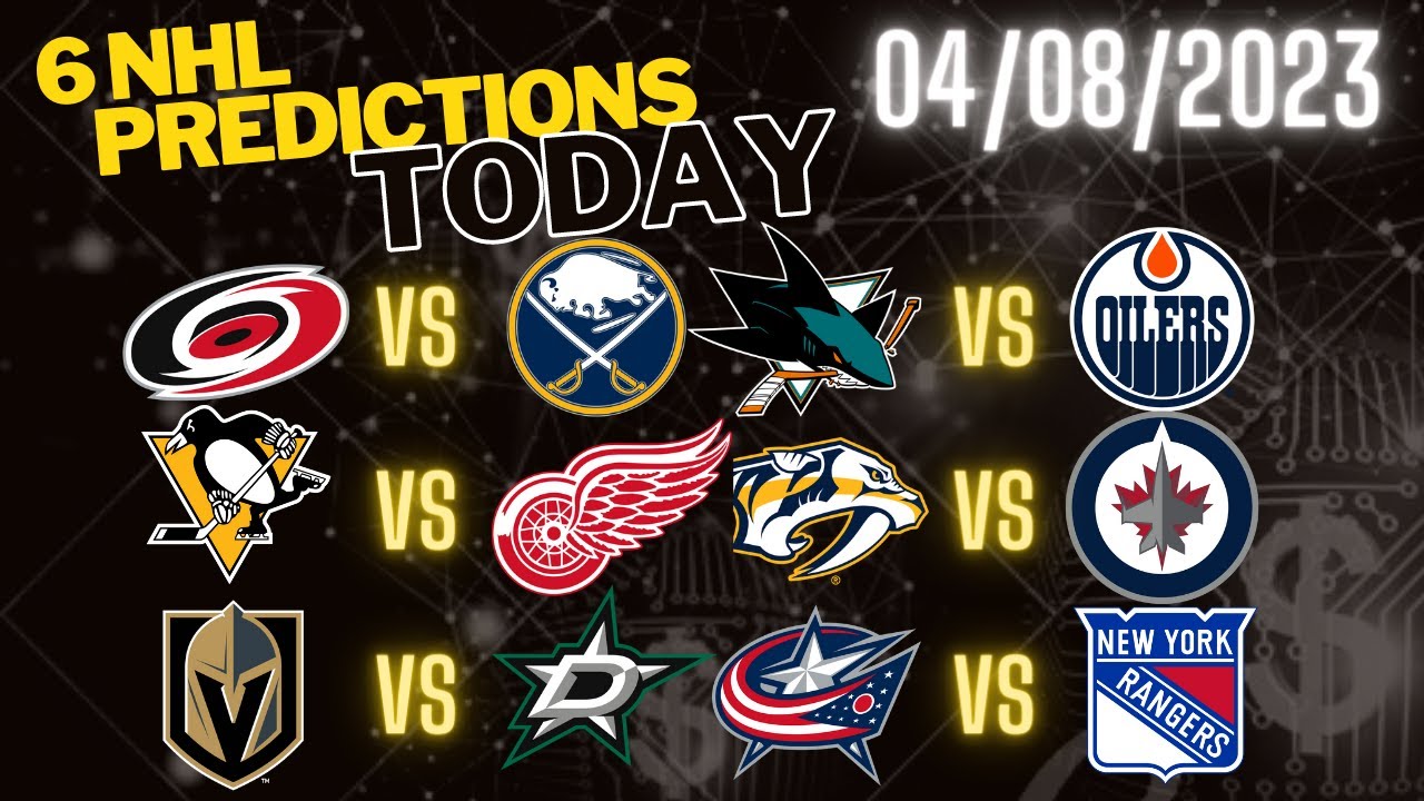 6 FREE NHL Picks Today 4/08/23 NHL Picks and Predictions NHL picks ...