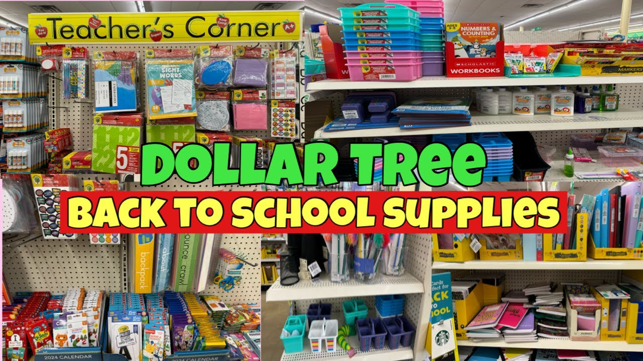 DOLLAR TREE BACK TO SCHOOL SUPPLIES 2024 / SHOP WITH ME AT DOLLAR TREE ...