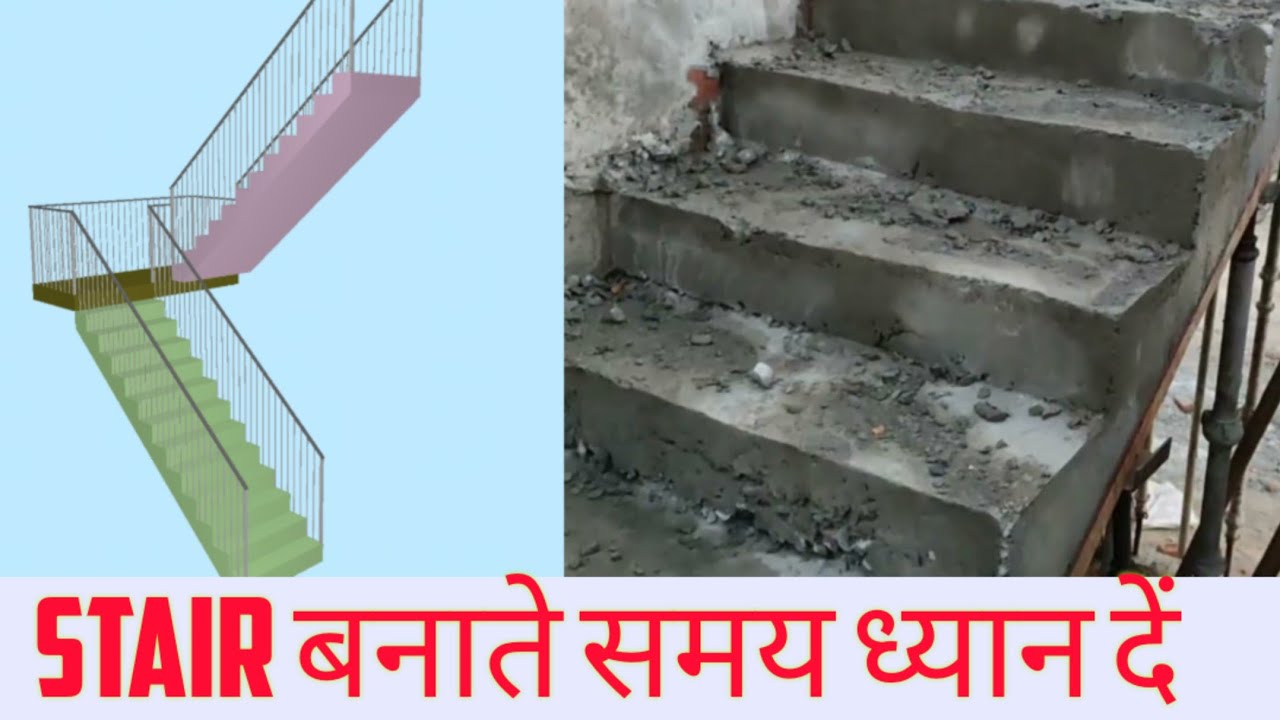 design of stair . minimum area for staircase.House construction part 4 ...