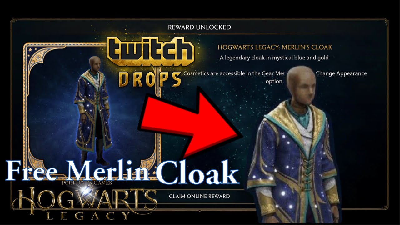 Hogwarts Legacy Twich Exclusive Drop Merlin Cloak Unlocked! - YouTube