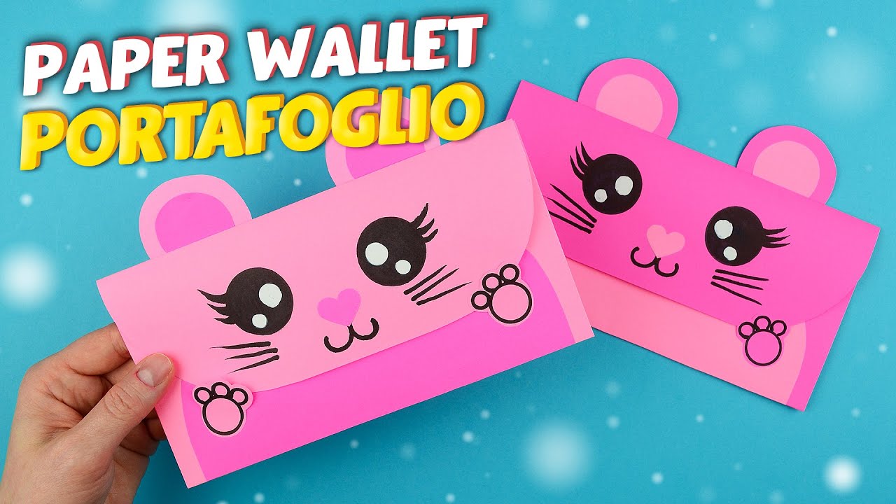 How to make a cute paper wallet | Kawaii paper wallet | Tutorial - YouTube