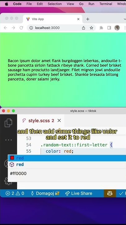 Style Only First Letter 🎨 Javascript Javascriptwizz Frontend Webdevelopment Backend Vscode