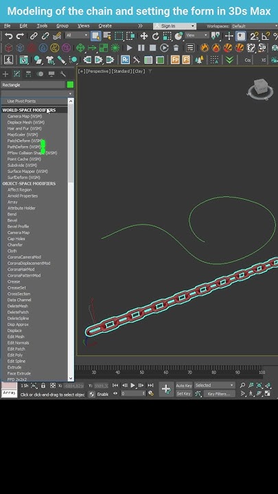 How to Model a Chain Along a Path in 3ds Max #shorts #3dsmax #array #path - YouTube