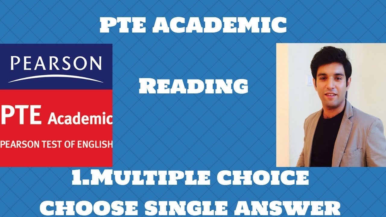 PTE ACADEMIC READING : MULTIPLE CHOICE , CHOOSE SINGLE ANSWER - YouTube