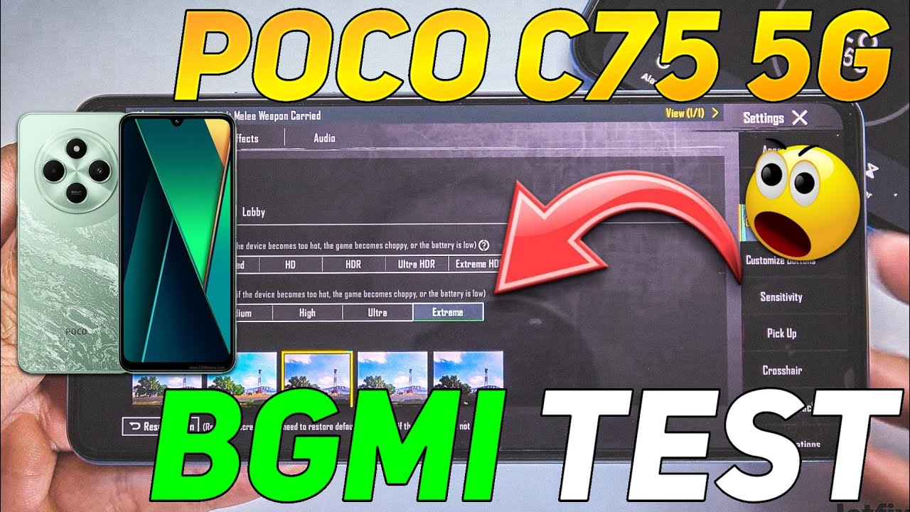 POCO C75 5G PUBG TEST | POCO C75 5G GAMING TEST | 4S GEN 2 CHIPSET 🥲🥹 ...