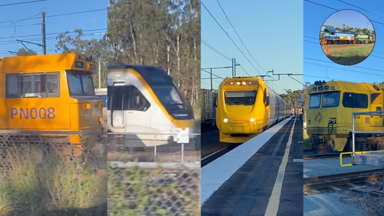 Queensland Rail Electric Tilt Train and more at Maryborough West ...