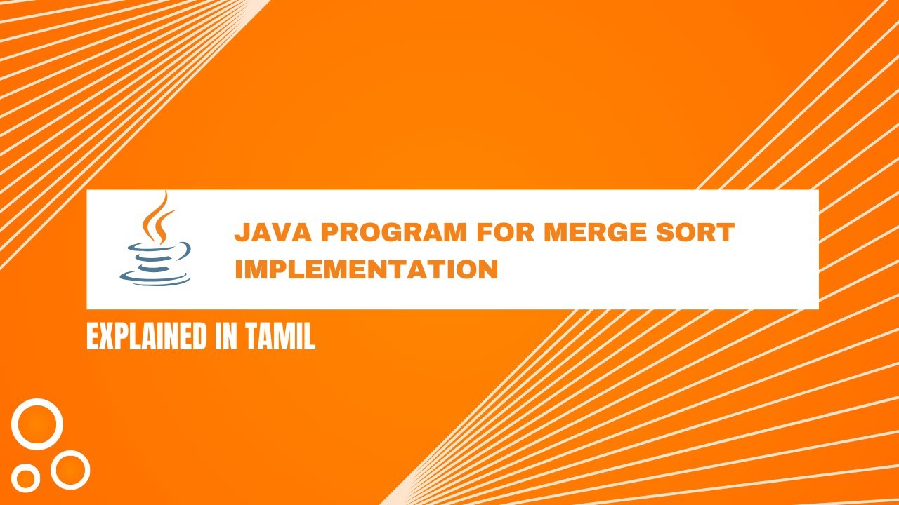 Java Program For Merge Sort Implementation Tamil Youtube 3211