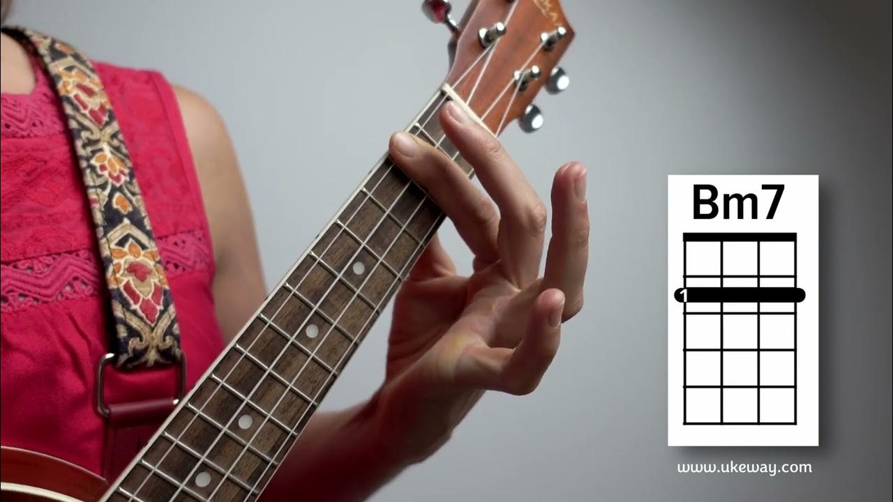 H moll7 Akkord auf der Ukulele Bm7 - YouTube