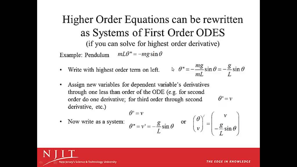 systems of ordinary differential equations - YouTube