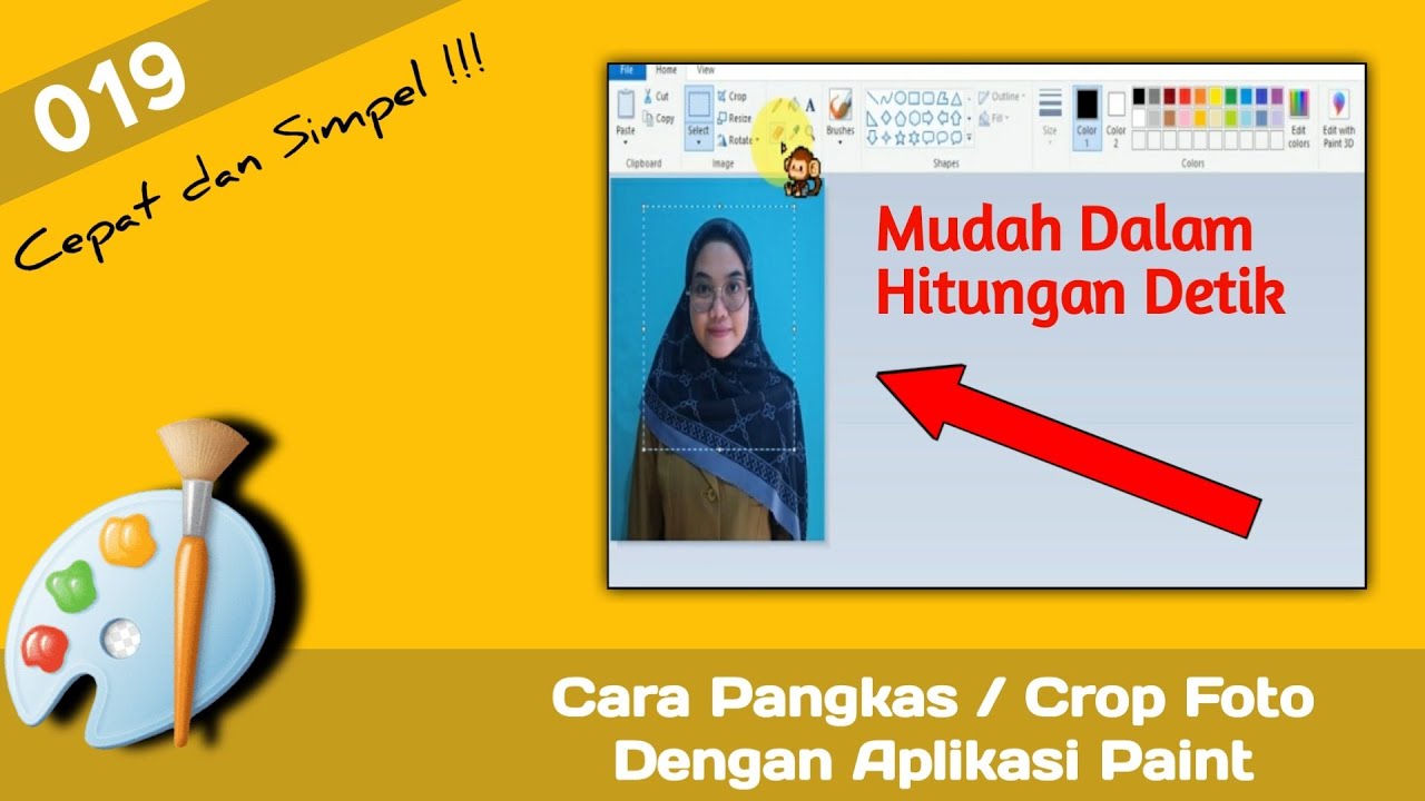 TUTORIAL | Cara Pangkas Atau Crop Foto Dengan Aplikasi Paint | Cepat ...