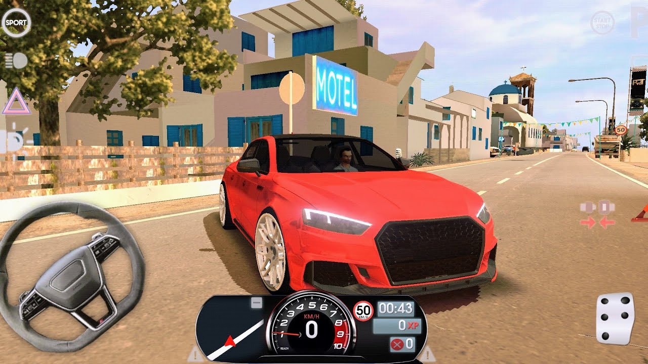 Driving School Sim - Audi Sedan Car Driving in Santorini City - Car Games Android Gameplay #3 ...