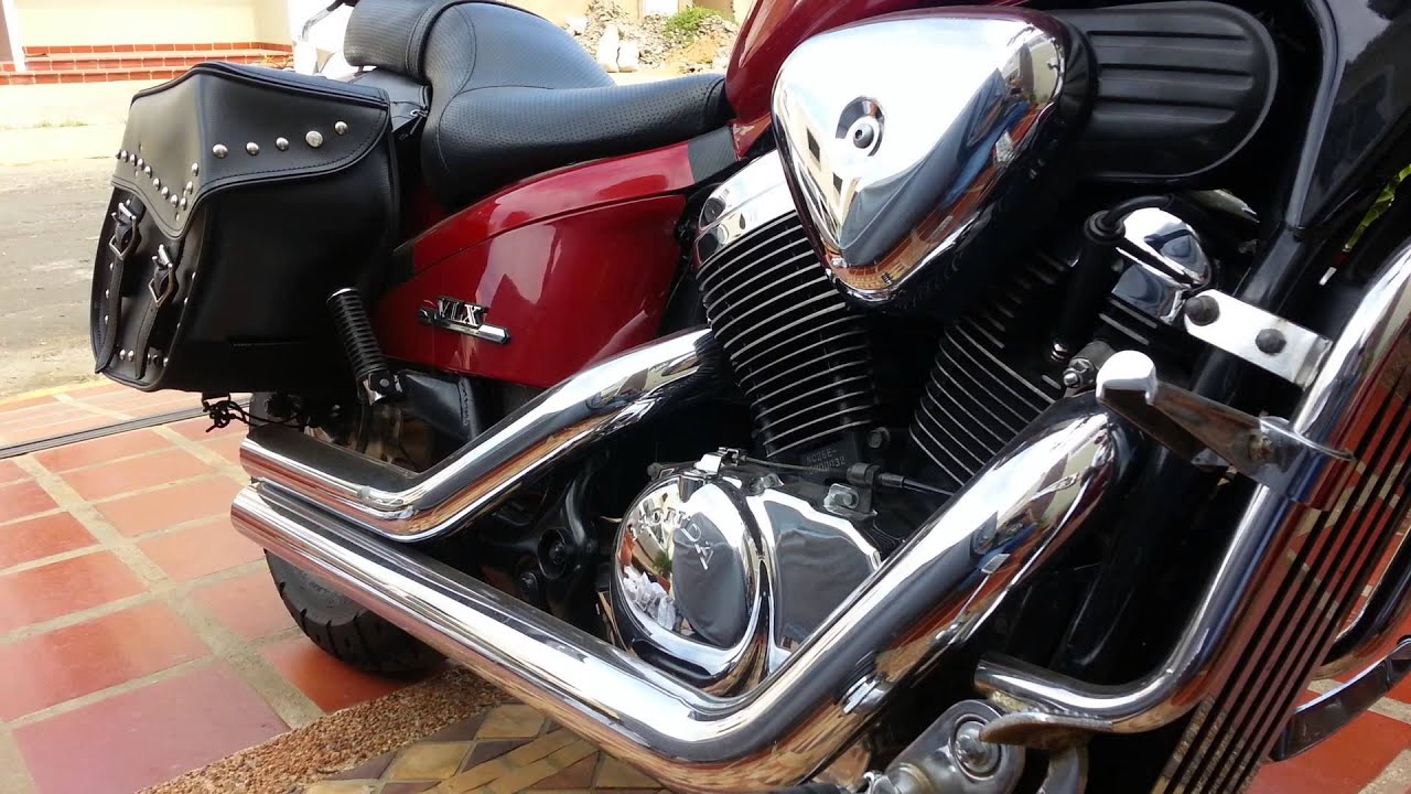 Honda steed vlx 400 hardkrome exhaust - YouTube